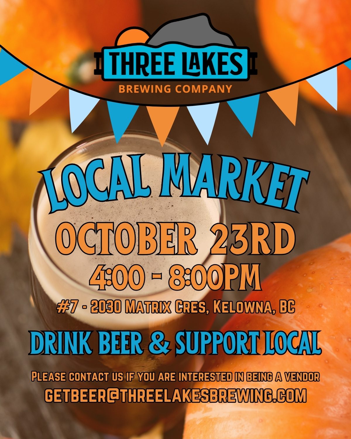 Oct. 23 - Local Market | Three Lakes Brewing